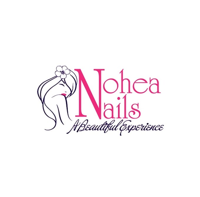 Create a luxurious outstanding illustrate logo for nohea nails by ...