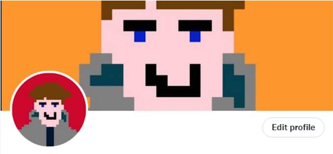 Make an original pixalated logo and banner design for any social media ...