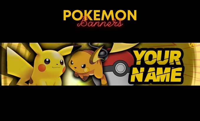 Design a pokemon gaming banner by Extra_banner | Fiverr