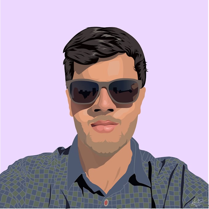 Draw detailed vector portrait from your photo by Saatvik_daga | Fiverr