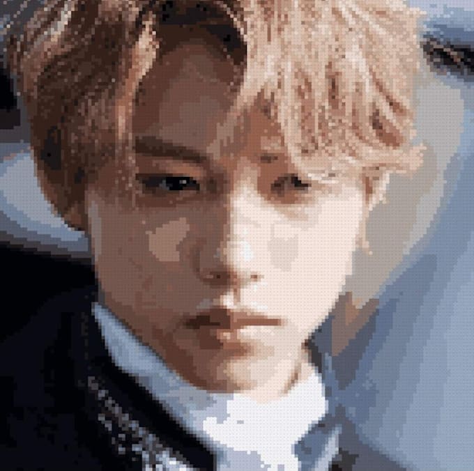 Create a detailed pixel art copy of your favorite kpop idol by ...