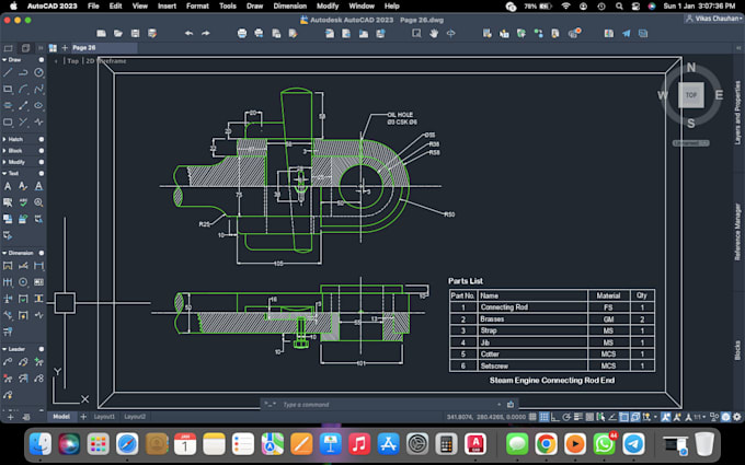 Draw 2d mechanical and engineering drawing on autocad by ...