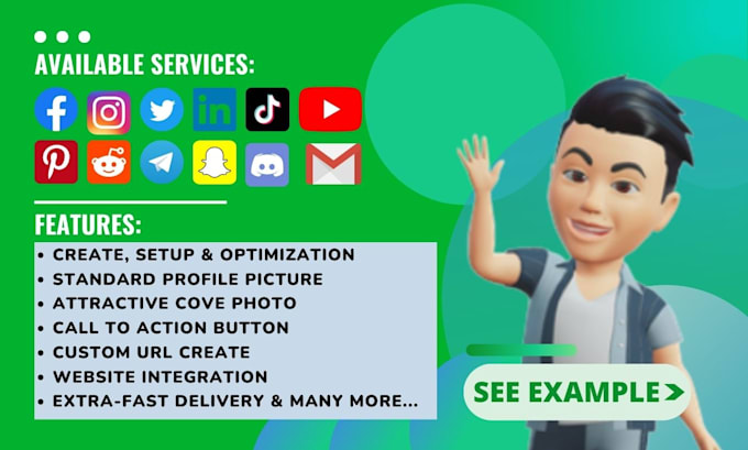 Create Setup And Optimize Social Media Account By Fiverr Sajol Fiverr