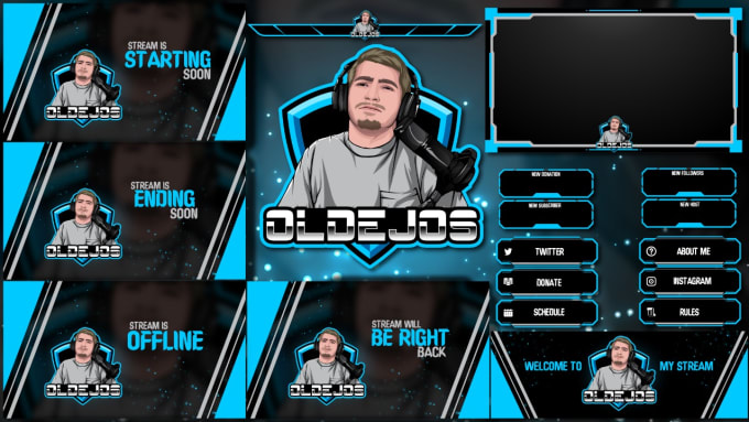 Design twitch logo, overlays, twitch screens and alerts by Izzaabbass ...