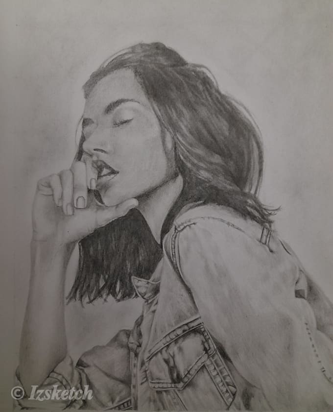 Draw pencil sketch portrait from your photo by Izsketch | Fiverr