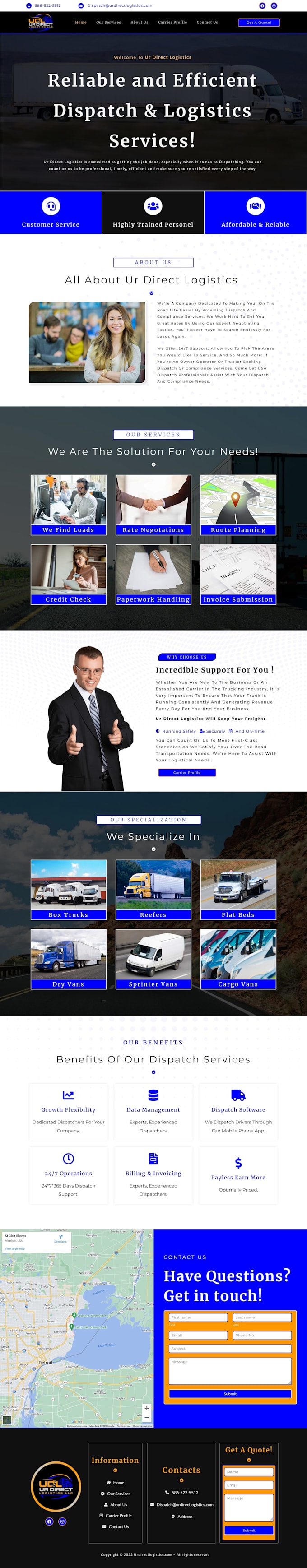 Trucking, dispatch, cargo, freight broker, transport website by ...