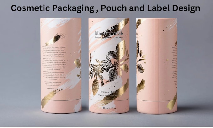 Make a box label design, cosmetic package, pouch and bottle label by ...
