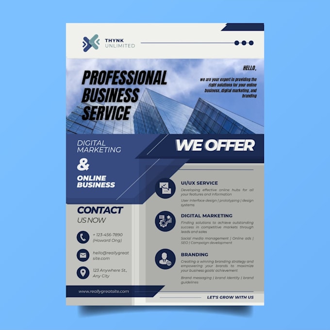 Design professional business and corporate flyers by Umaima2000 | Fiverr