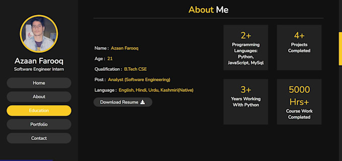 Create A Website As Demand Using Technologies Html Css Javascript Libraries By Azaanfarooq947