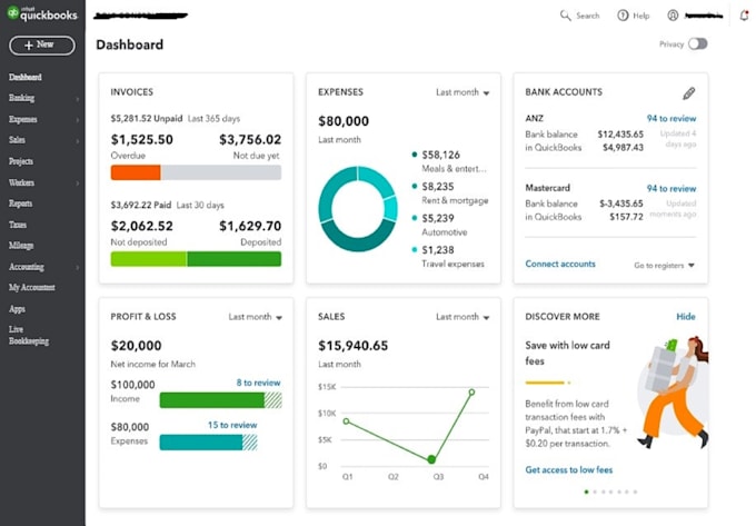 Do accounting and bookkeeping in quickbooks online with income ...