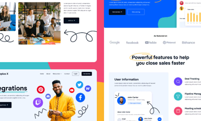 Do make your web ui ux shine with professional landing page by ...