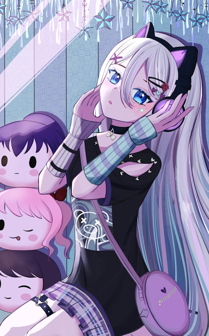 Draw high quality cute anime iilust by Hikanaf | Fiverr