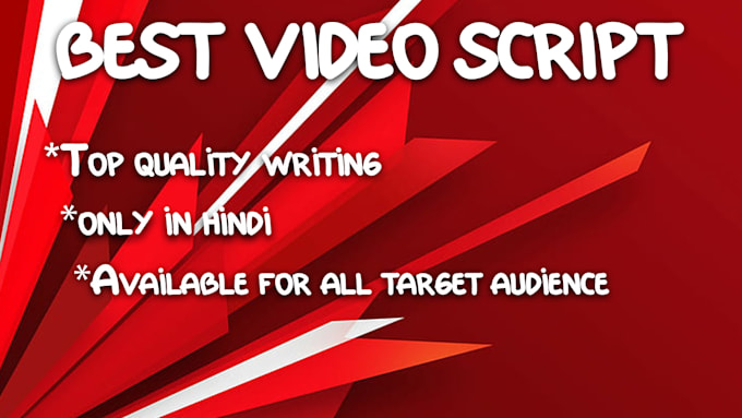 Write scripts for your hindi youtube channel professionally by ...