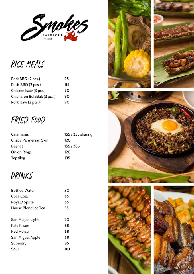 Create menus and posters by Patrickjpeg | Fiverr