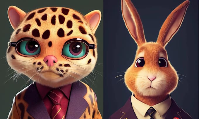 Draw unique disney portrait, disney style, disney cartoon portrait ...