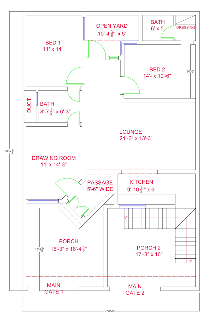 Do 2d civil architecture drafting on autocad by Affanahmad179 | Fiverr
