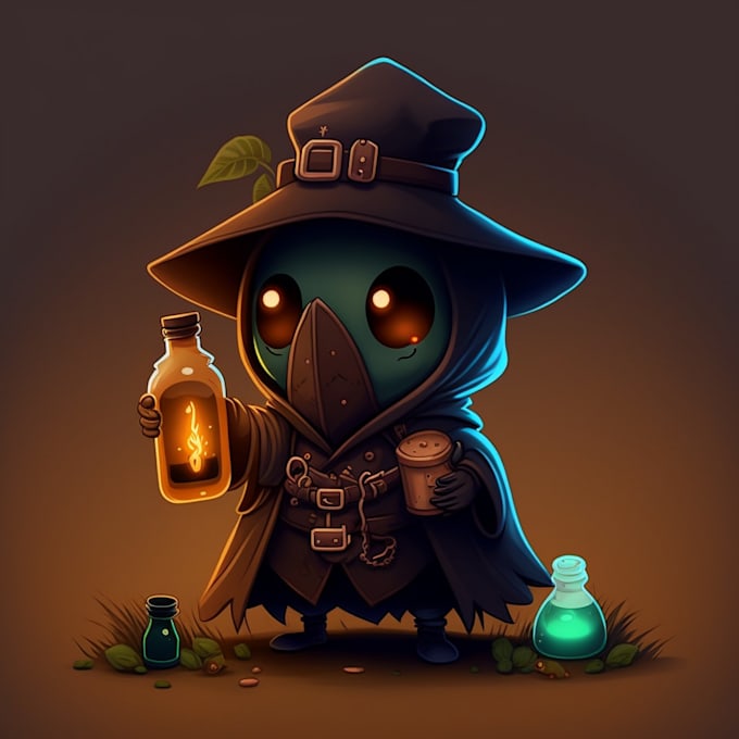 Draw cute chibi character art by Designhivepro | Fiverr