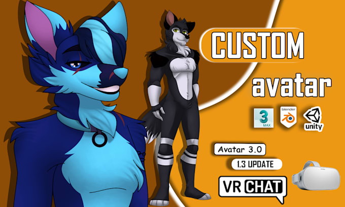 Model custom vrchat avatar, furry avatar nsfw vrc model by Foltund | Fiverr