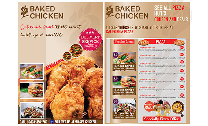 Design restaurant menu all sizes poster, flyer, brochure by ...