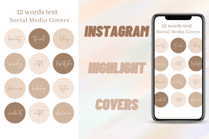 Design instagram highlight covers costom made by Oussama_htm | Fiverr