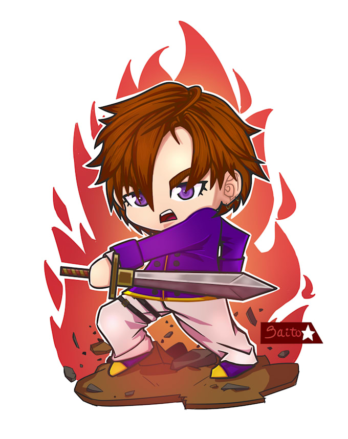 Chibi style anime art by Saito10 | Fiverr