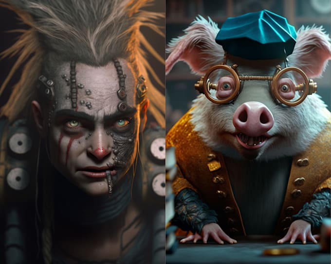 Create character design, digital illustration or concept art by ...