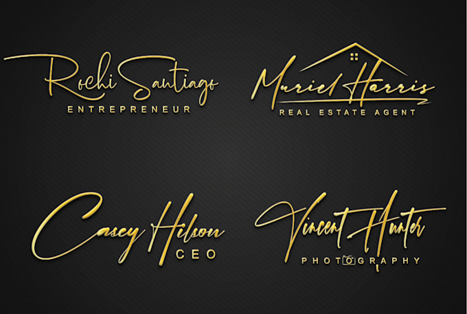 Do real estate, realtor, calligraphy, luxury signature photography logo ...