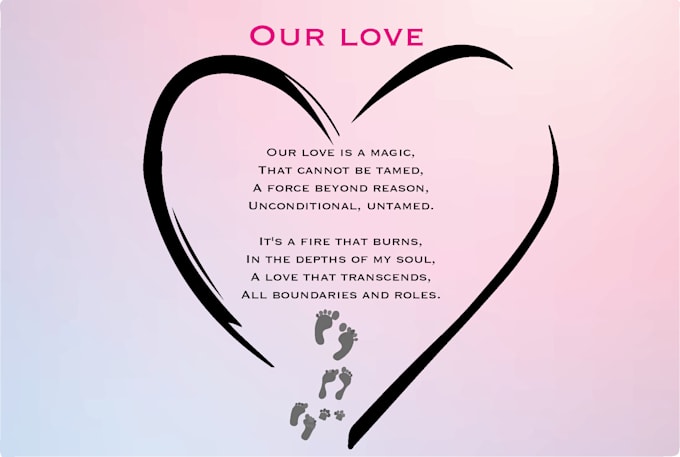 Create beautiful heart warming personalised poem, printable sizes by ...