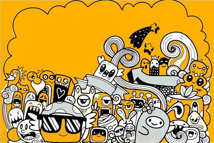 Design the best doodle character for you by Graphicsbymanha | Fiverr