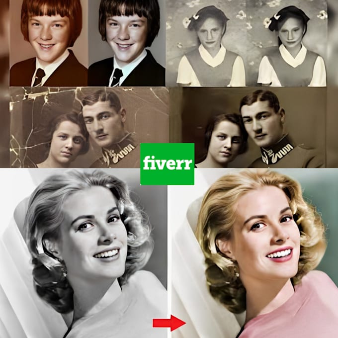 Restoration,colorize,remove and you old photo by Tyankaii | Fiverr