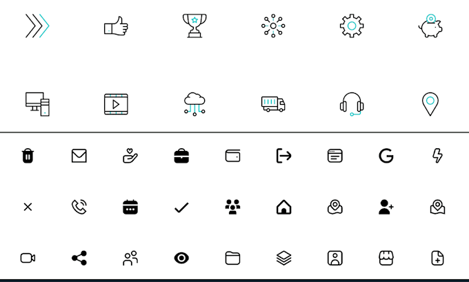 Designe amazing vector icons very fast by Dylanvegas | Fiverr