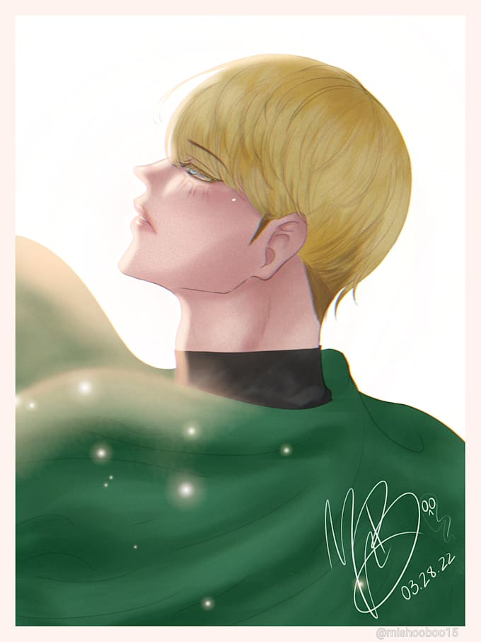 Create colorful portrait anime fanart by Mishooboo | Fiverr