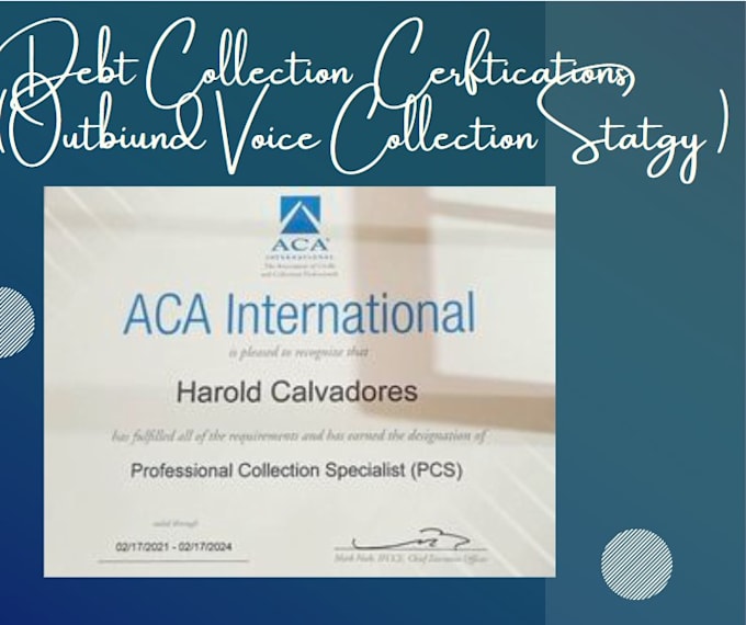 Do professional debt collection outbound email aca certified by ...