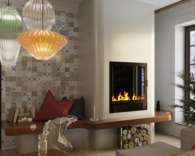 Do amazing cozy interior by Alinapir | Fiverr