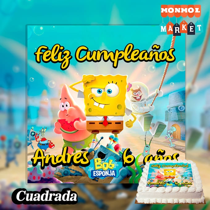 Design for edible paper 1 custom digital cake topper by Josuemonasterio ...