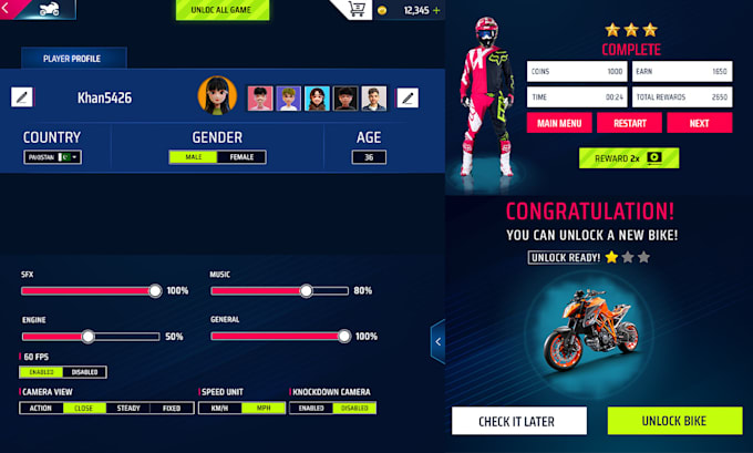 Design professional and modern game ui by Ejazkhan5426 | Fiverr