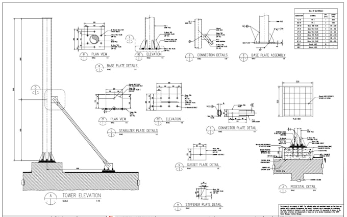 Do 2d and 3d autocad design on any telecom towers and fiber optic ...