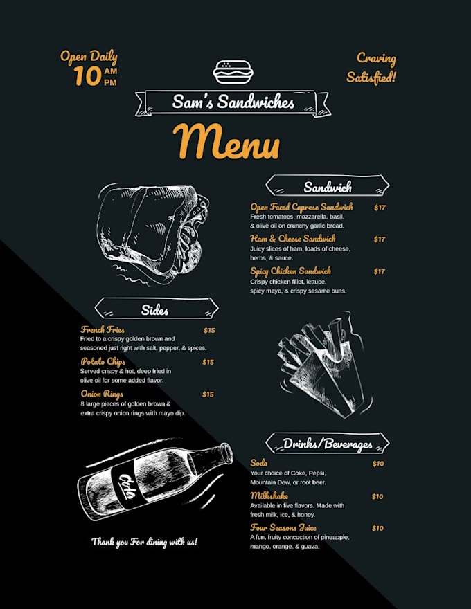 Design menu cards for you by Art_lancer | Fiverr
