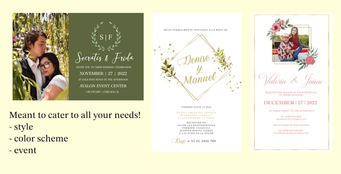 Custom special occasion invitations by Belem03 | Fiverr