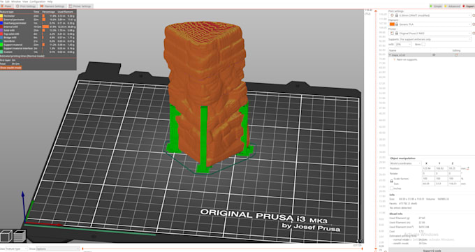Add supports for your 3d models for 3d printing by Tomallen549 | Fiverr