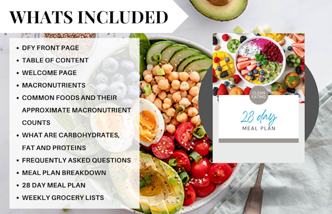 Give you 28 day clean eating meal plan with healthy recipes by Sabri22 ...