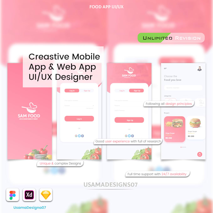 Do attractive mobile ui ux design or app ui ux design by Usamadesigns07 | Fiverr
