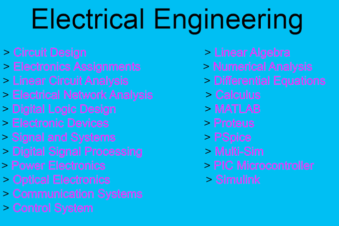 Solve all of your electrical engineering problems by Hubaibktk | Fiverr