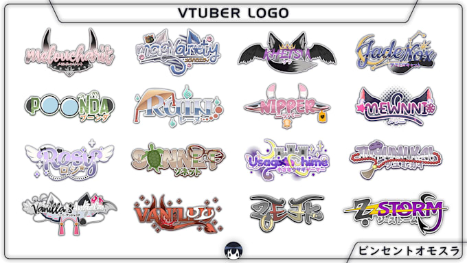 Make logo for vtubers and streamers by Binsentoomosura | Fiverr