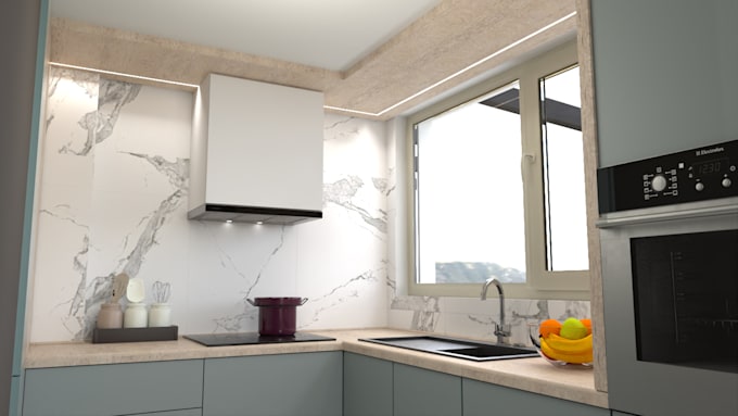 Design your kitchen in 3d and millwork drawings by Das_studio_ | Fiverr