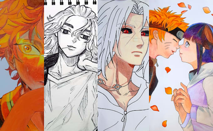 Draw any original, customized, fanart of anime characters by ...