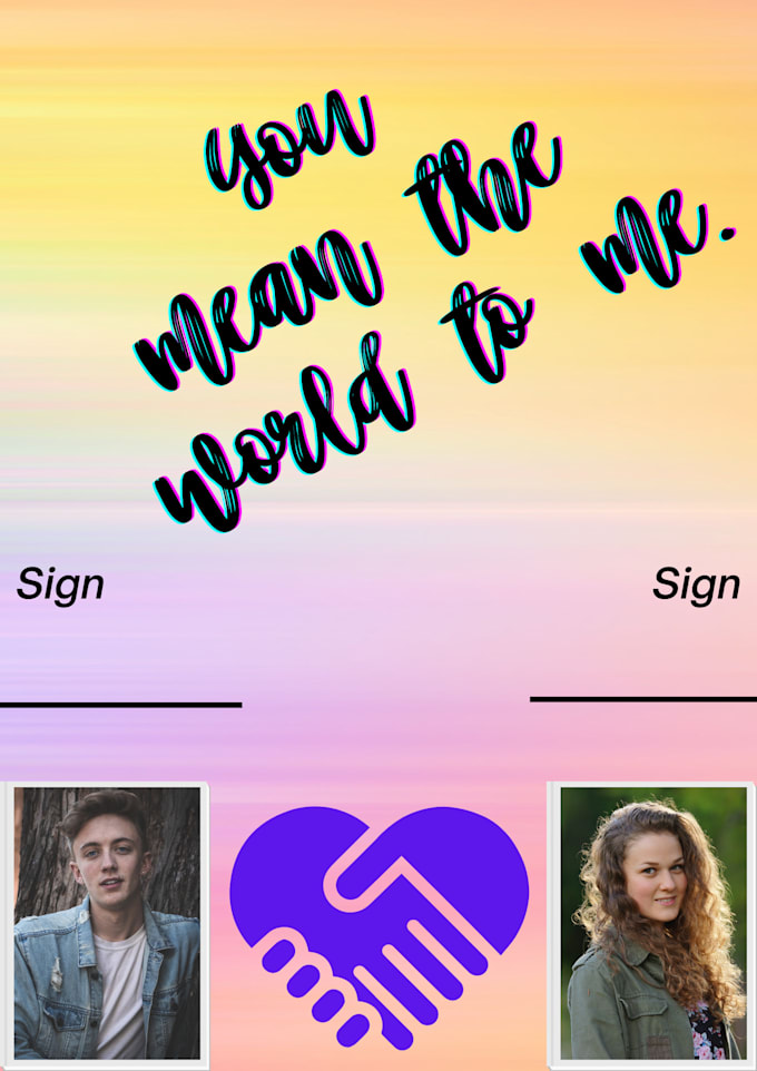 Make cute relationship printable agreement by Shivali13 | Fiverr