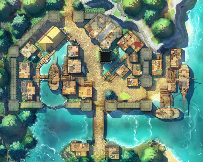 Create dnd tabletop rpg battle maps or towns for you by Fangyaru | Fiverr