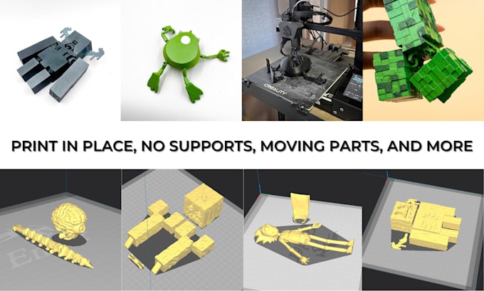 Design an articulated 3d model for 3d printing, stl by Edgarsdimants ...