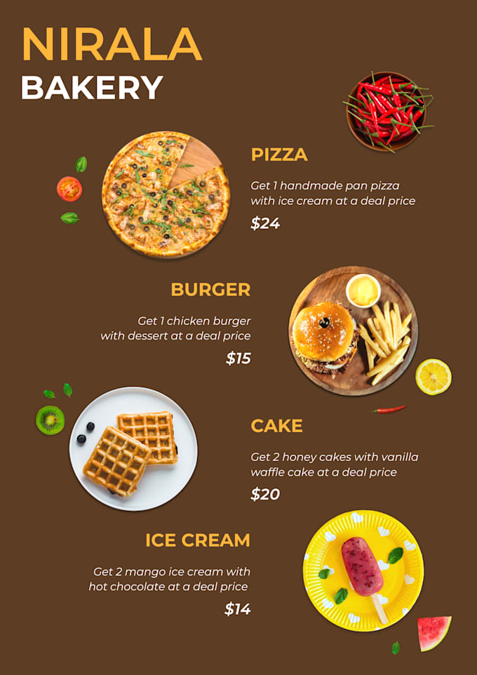 Create awesome menu design for you by Zalmi999 | Fiverr